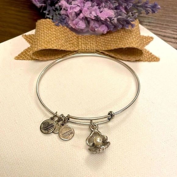 Alex and Ani | Jewelry | 345alex Ani Shell With A Pearl Inside Bangle ...